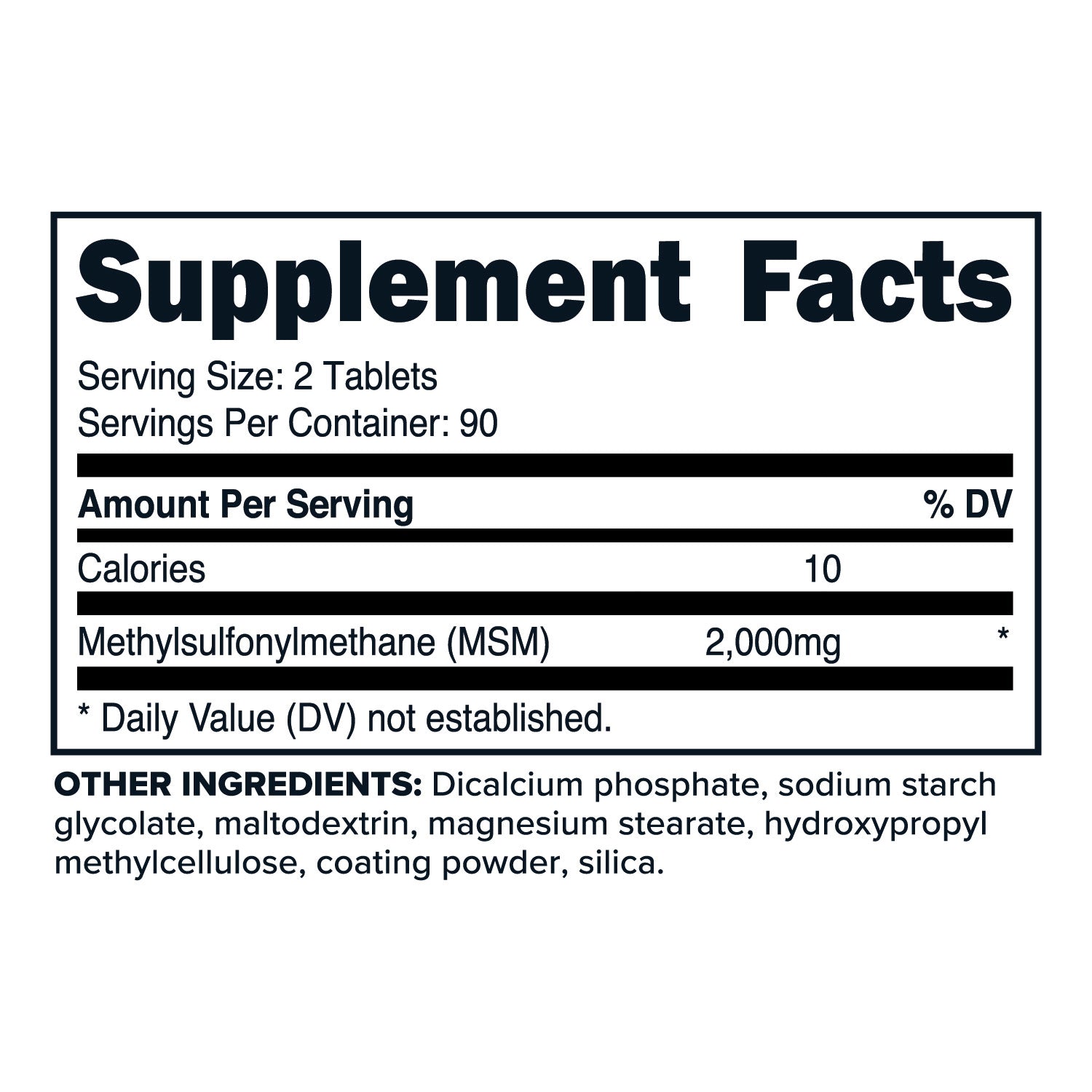 PrimaForce MSM Tablets – PrimaForce Supplements